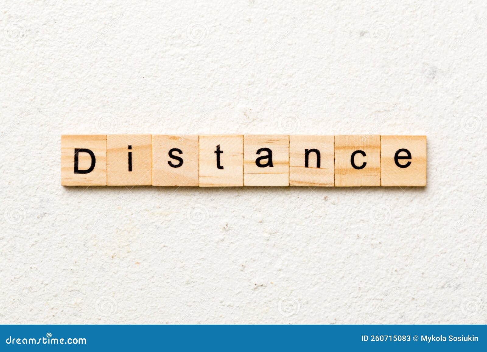 Distance Word Written on Wood Block. Distance Text on Table, Concept ...
