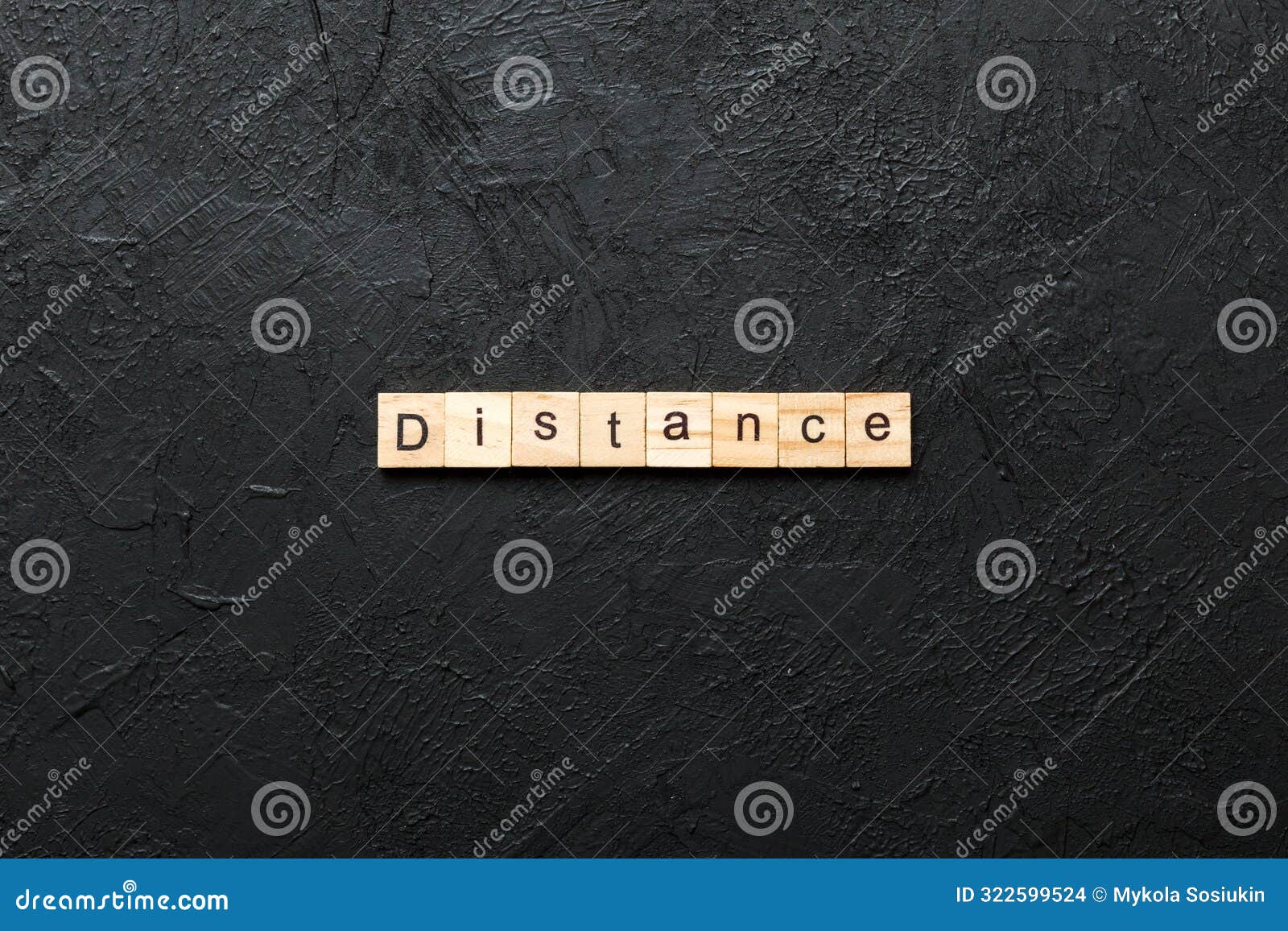 Distance Word Written on Wood Block. Distance Text on Table, Concept ...