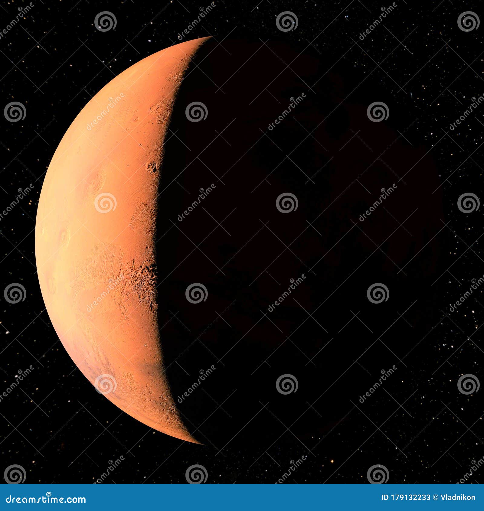 Distant Alien Red Planet stock illustration. Illustration of mars ...