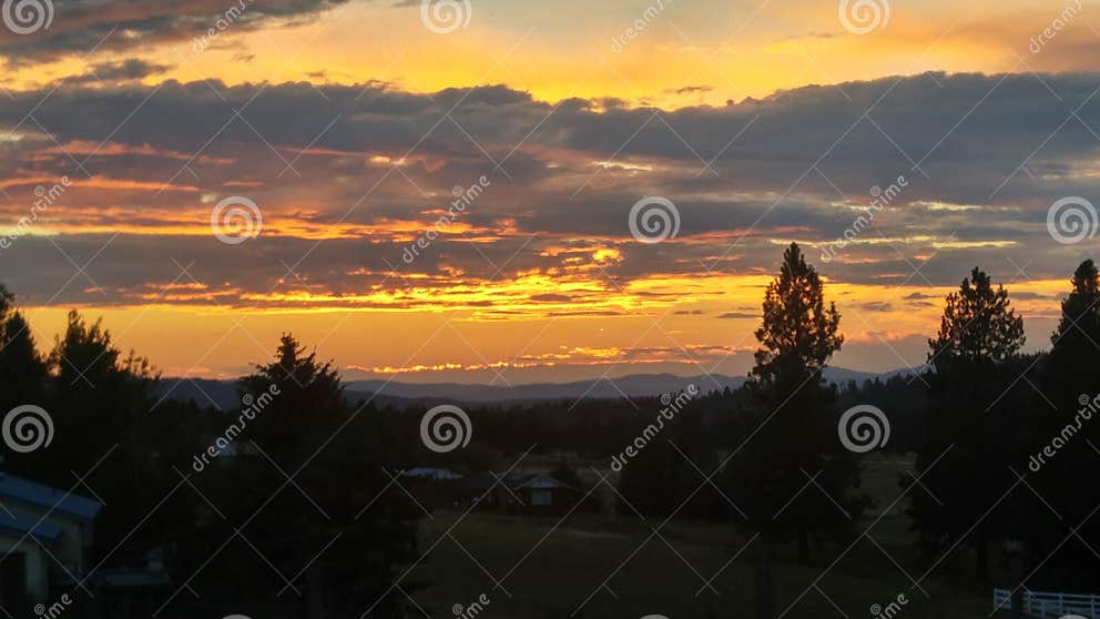 Distant fading sunset stock photo. Image of fading, distant - 76613882