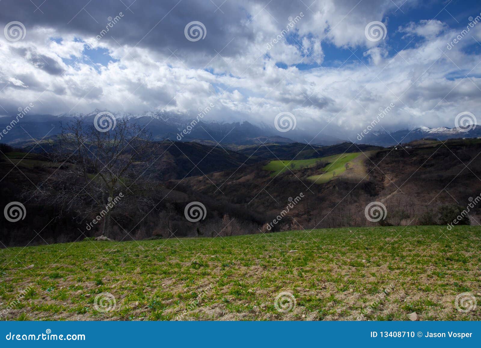 Distant Fields stock photo. Image of mountain, ittaly - 13408710