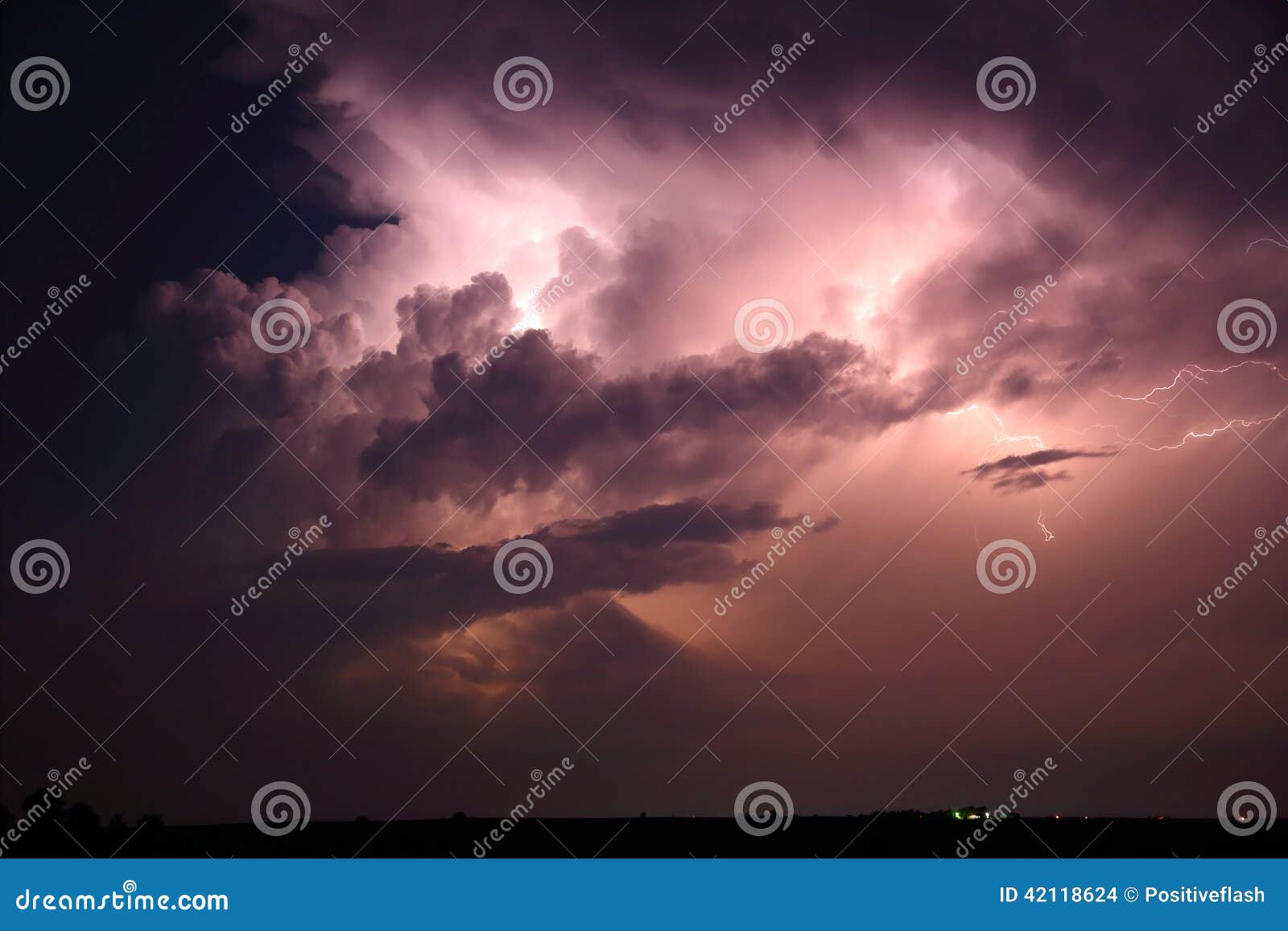 Distant Lightning cloud stock photo. Image of cumulonimbus - 42118624