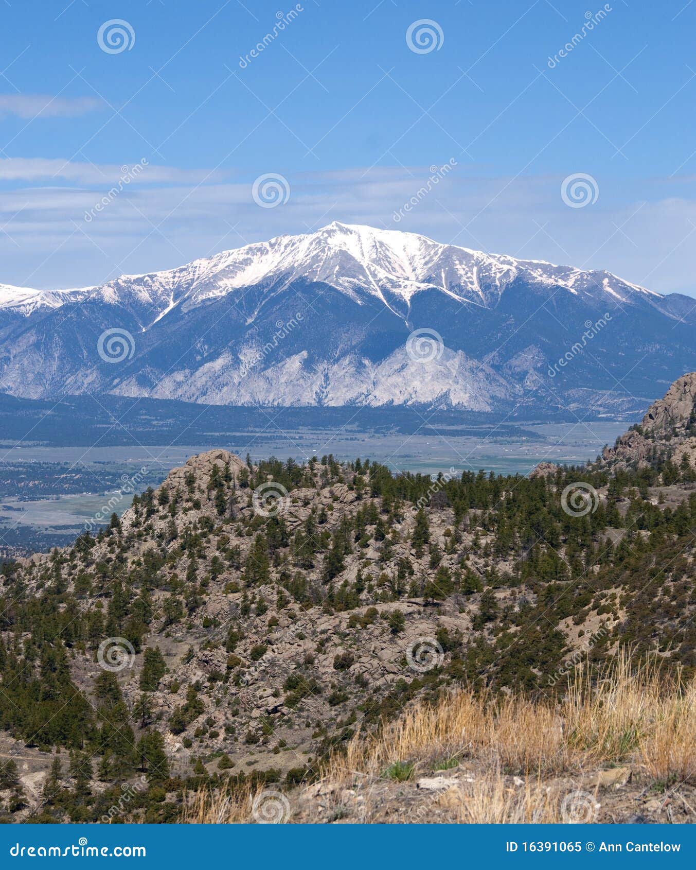 Distant Majestic Layered Mountain Stock Image - Image of glacier ...