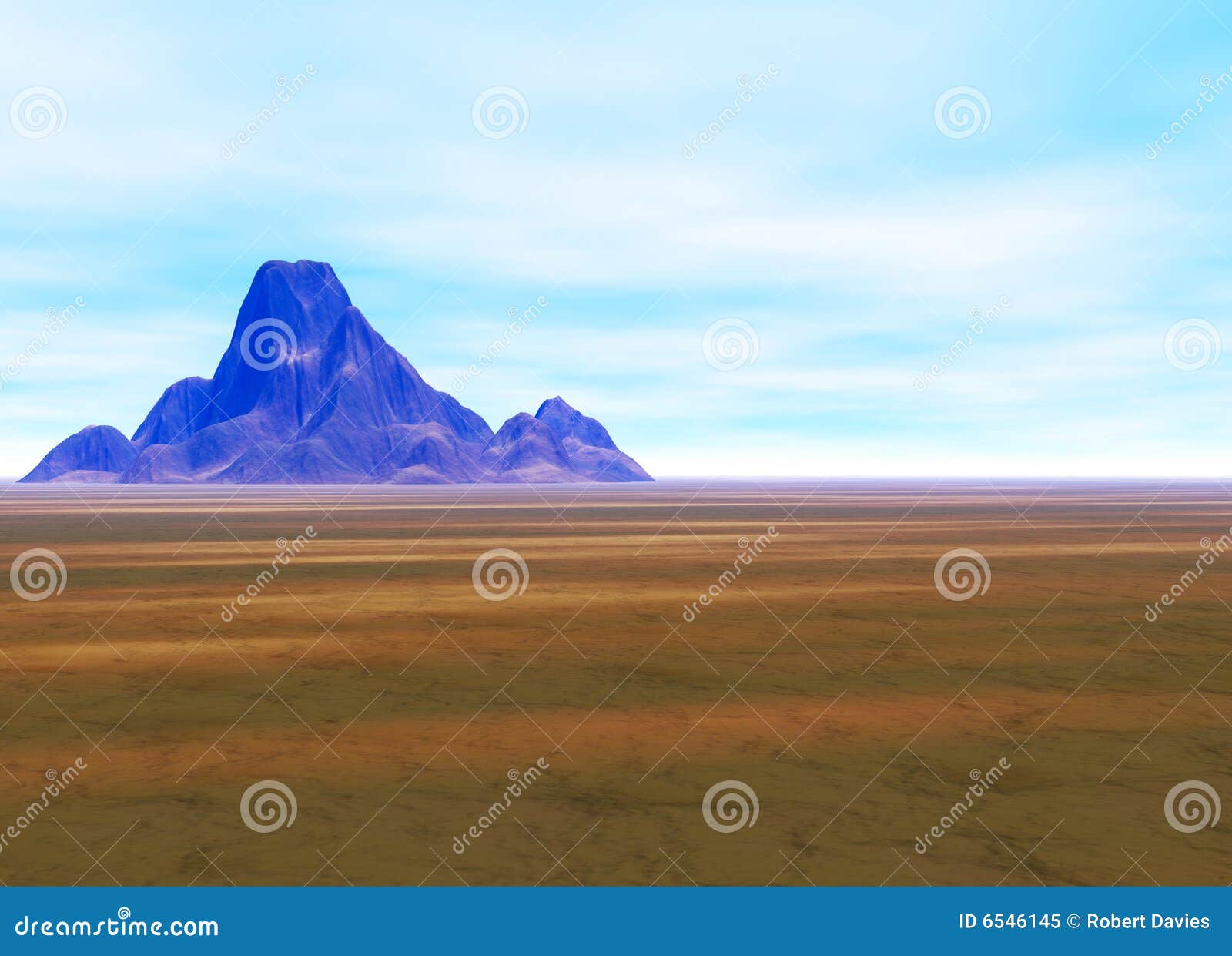 Distant Mountain on Horizon Landscape Stock Illustration - Illustration ...