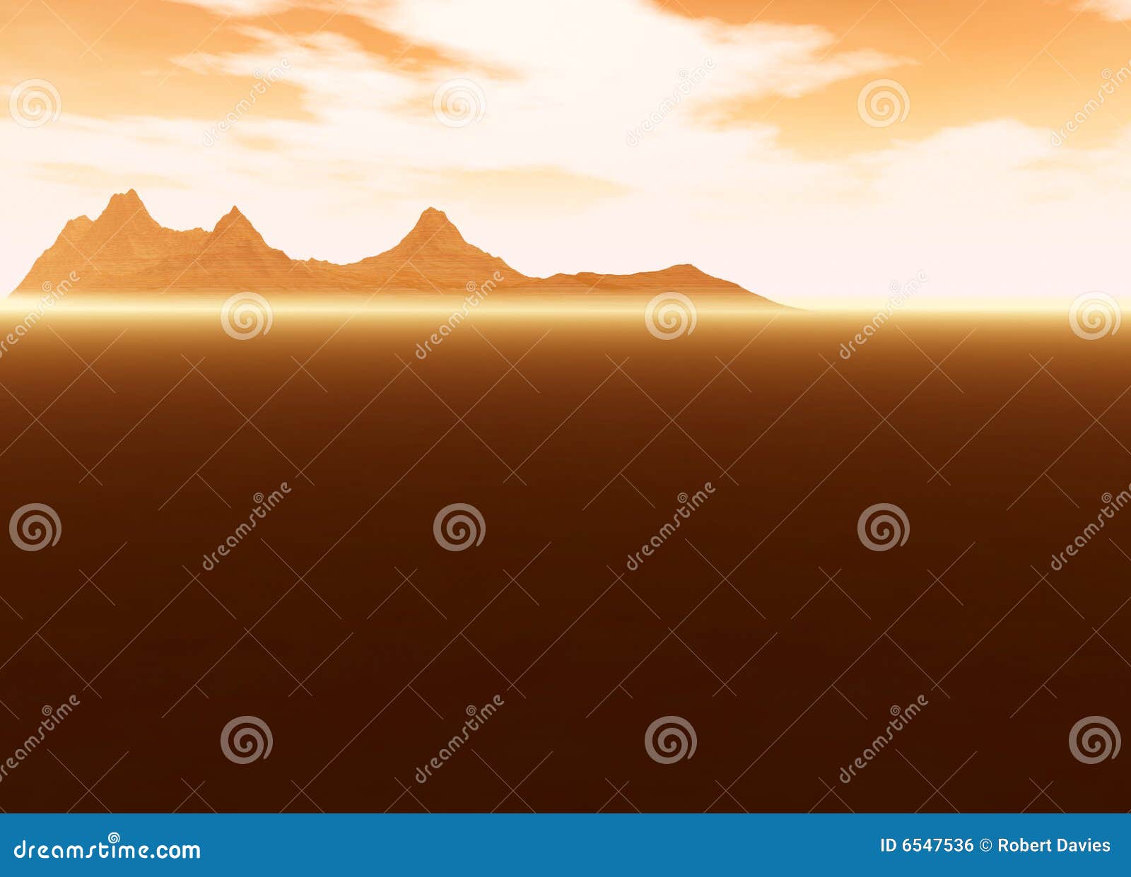 Distant Mountain on Horizon Landscape Desert Stock Illustration ...