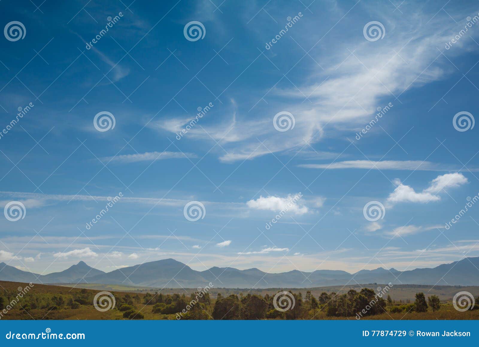 A Distant Mountain Range in South Africa Stock Image - Image of wide ...