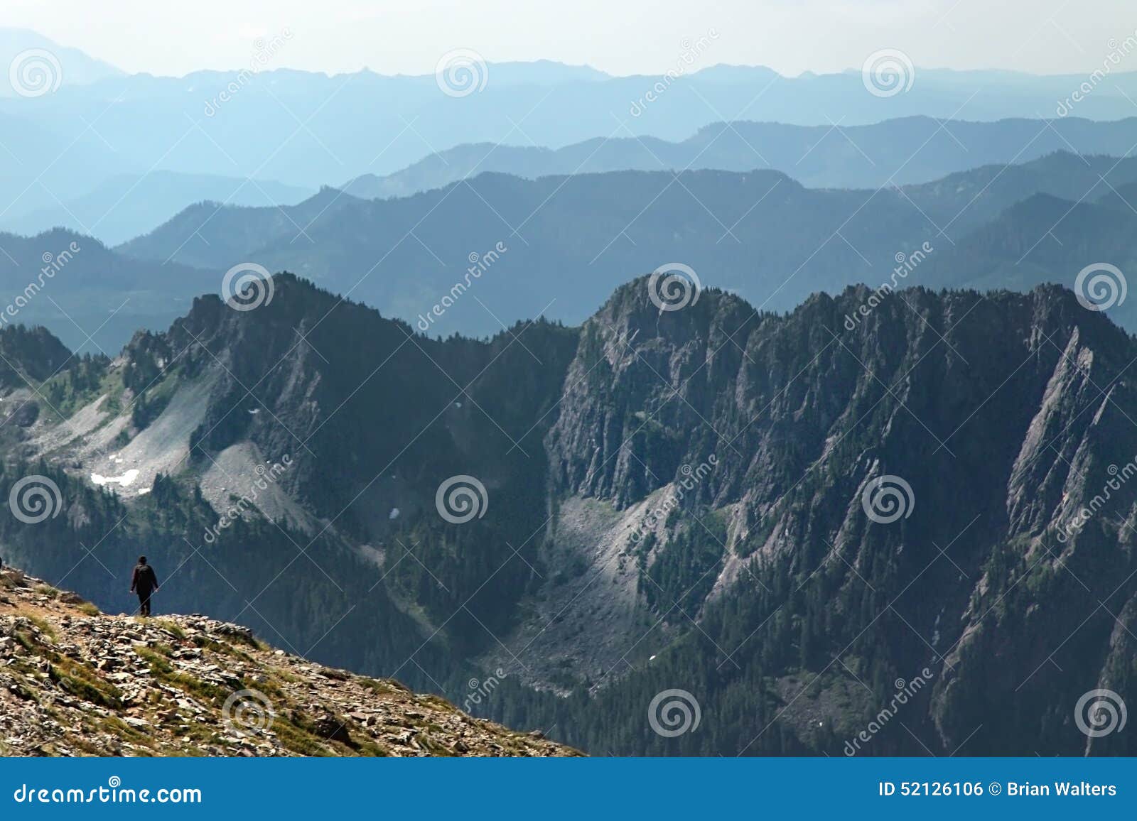 Distant Mountain Ranges stock photo. Image of summit - 52126106