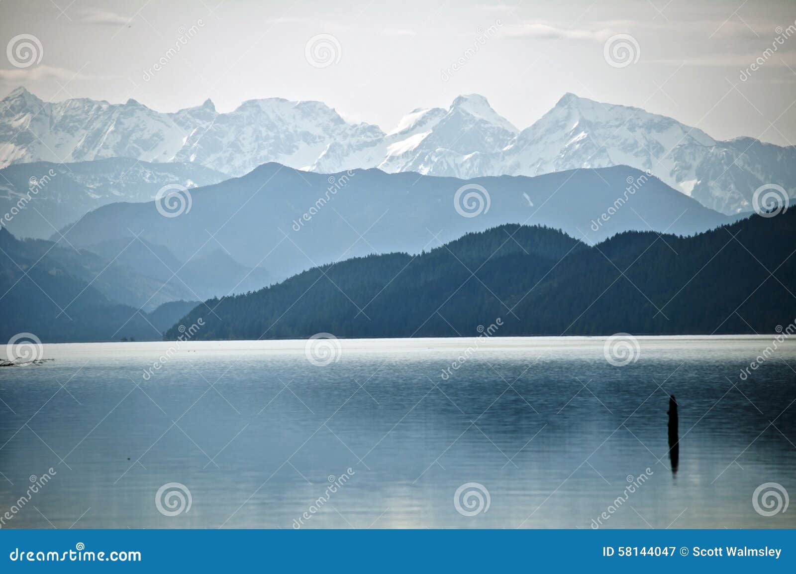 Lake and distant mountains stock image. Image of group - 58144047