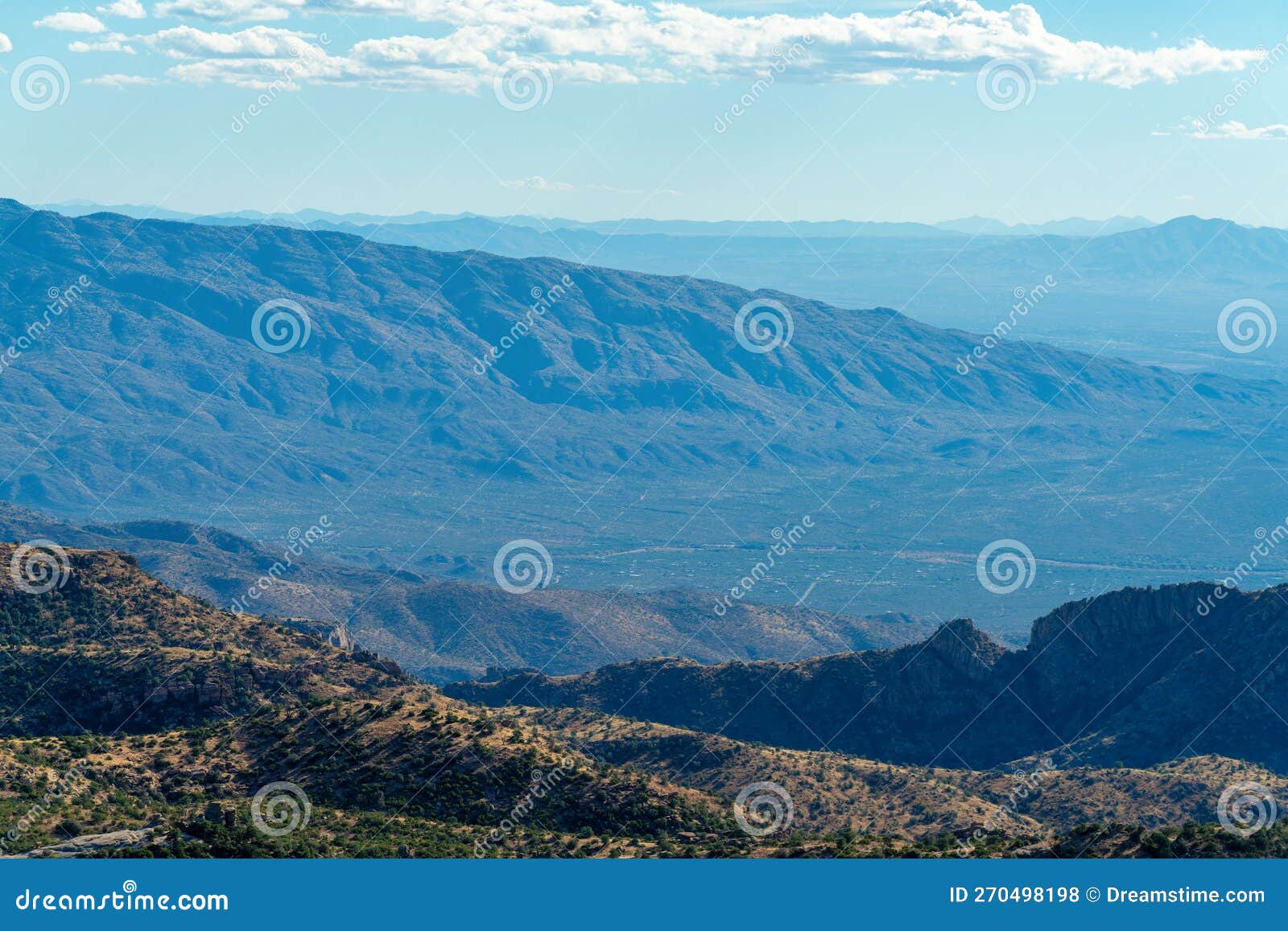 Distant Mountains at High Elevation in Cliffs and Hills of Arizona Wild ...