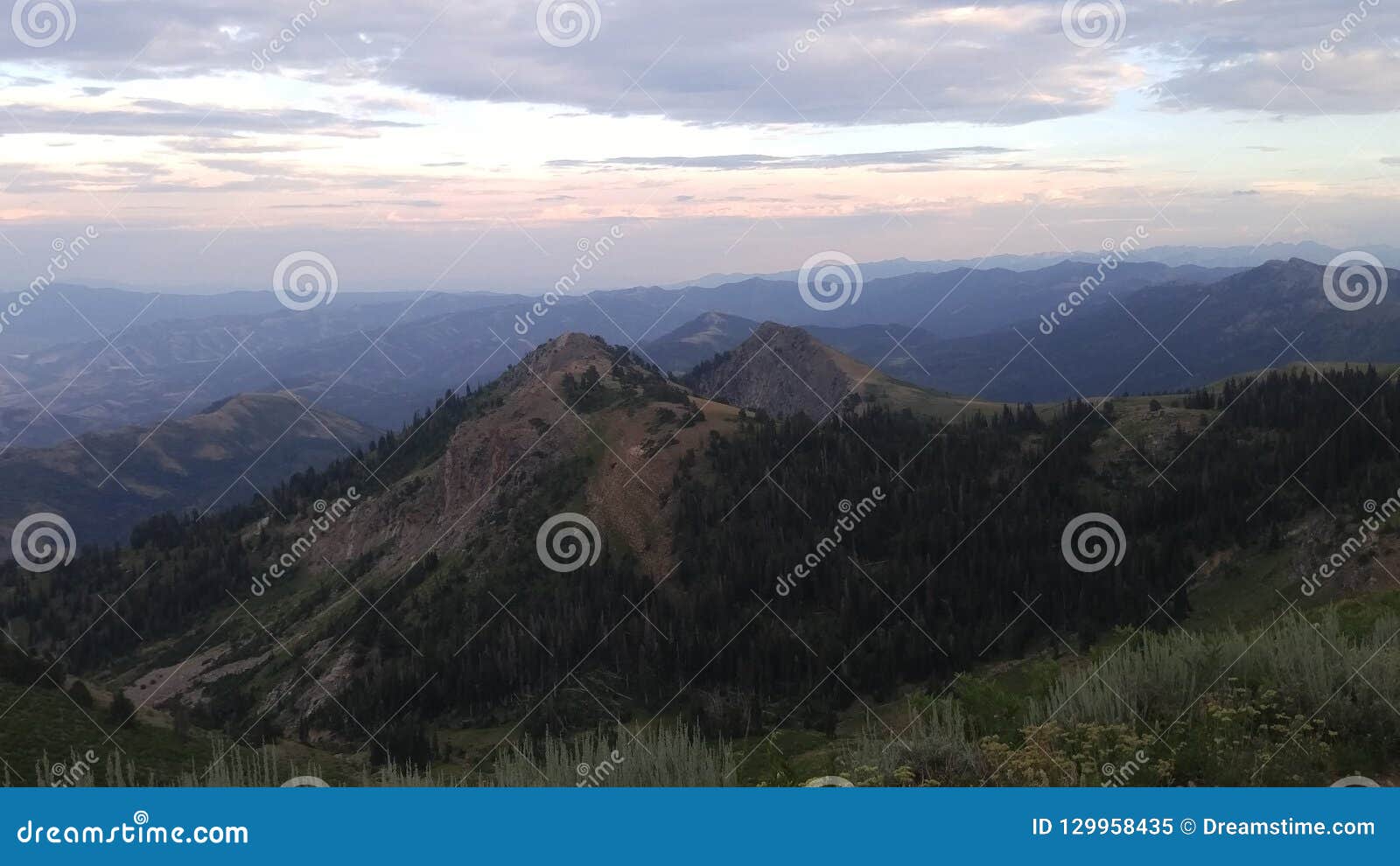 Distant Mountains stock image. Image of cloudy, mountain - 129958435