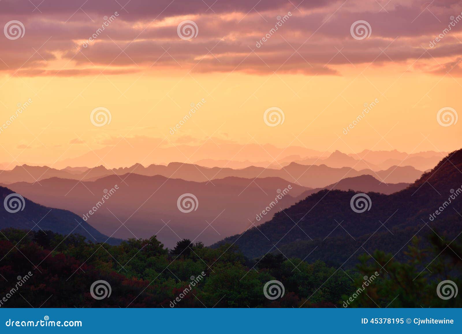 The distant mountains stock image. Image of calm, gradient - 45378195
