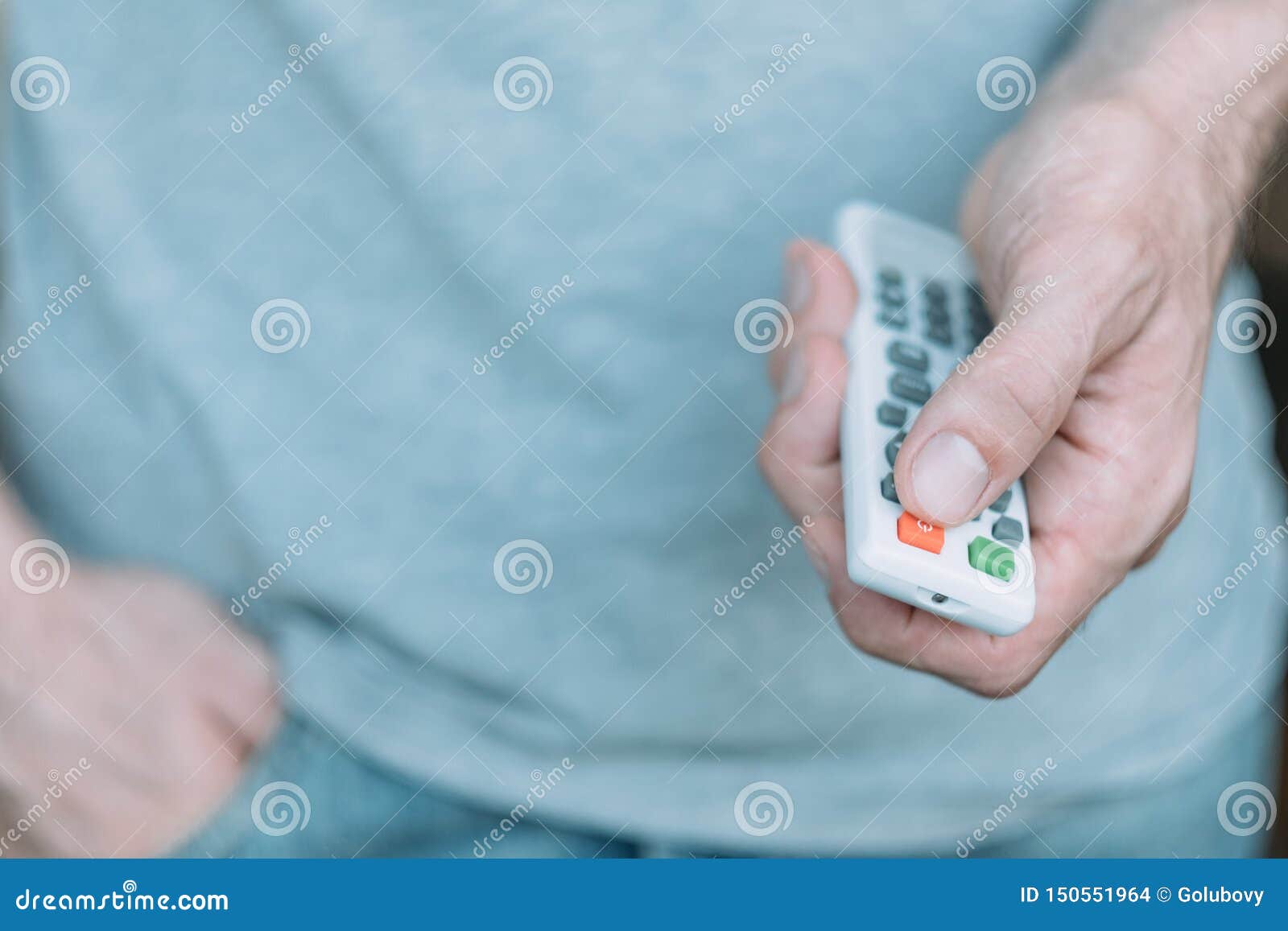 Distant Operated Electronics Remote Control Man Stock Photo - Image of ...