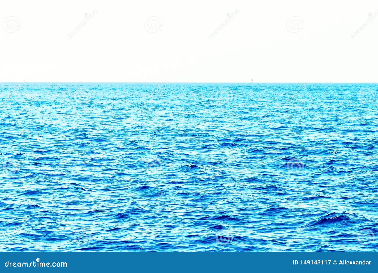 Distant Sail Boat on the Sea, Summer Vacation Stock Image - Image of ...