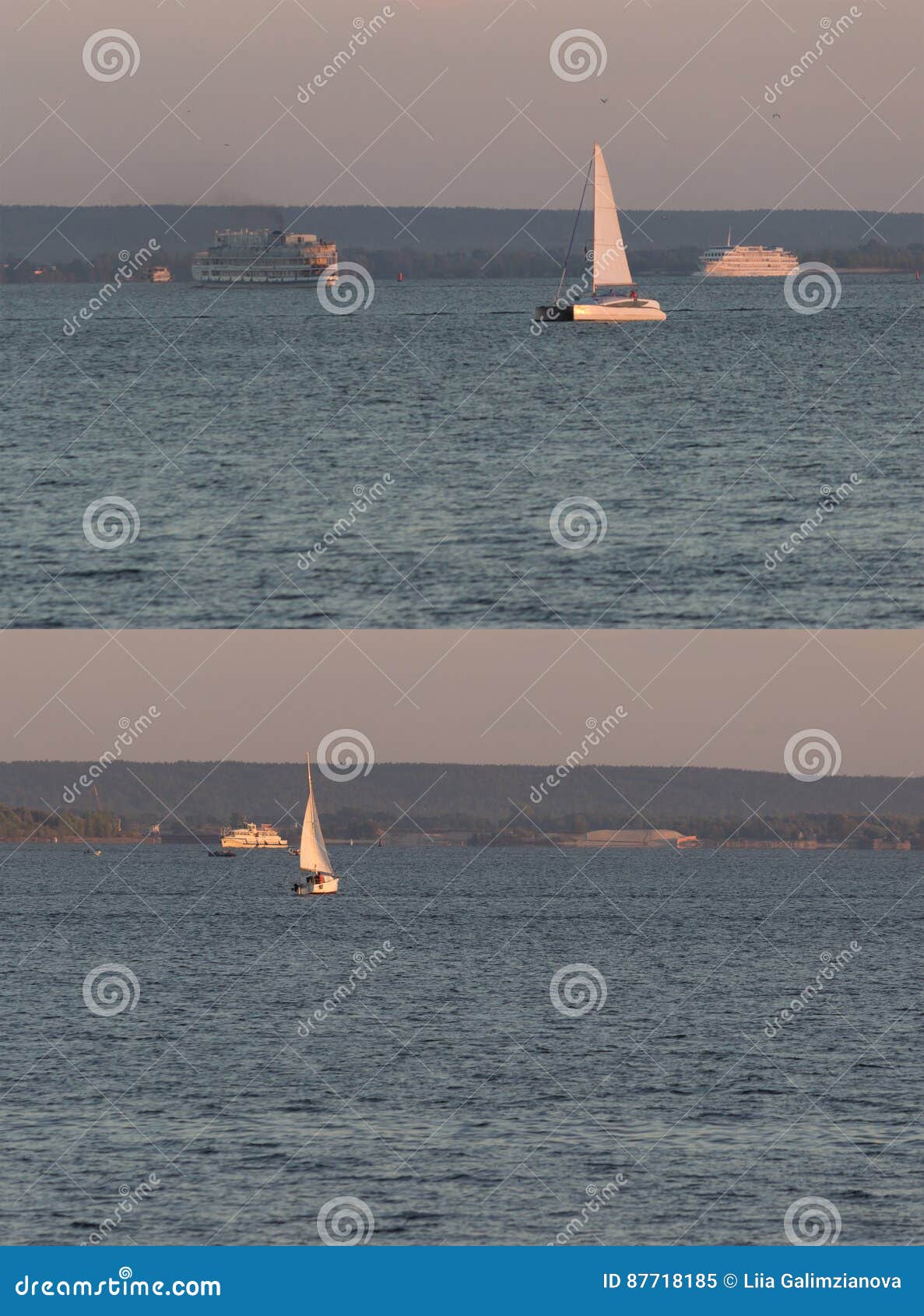 Distant sailing boats stock image. Image of luxury, nautical - 87718185