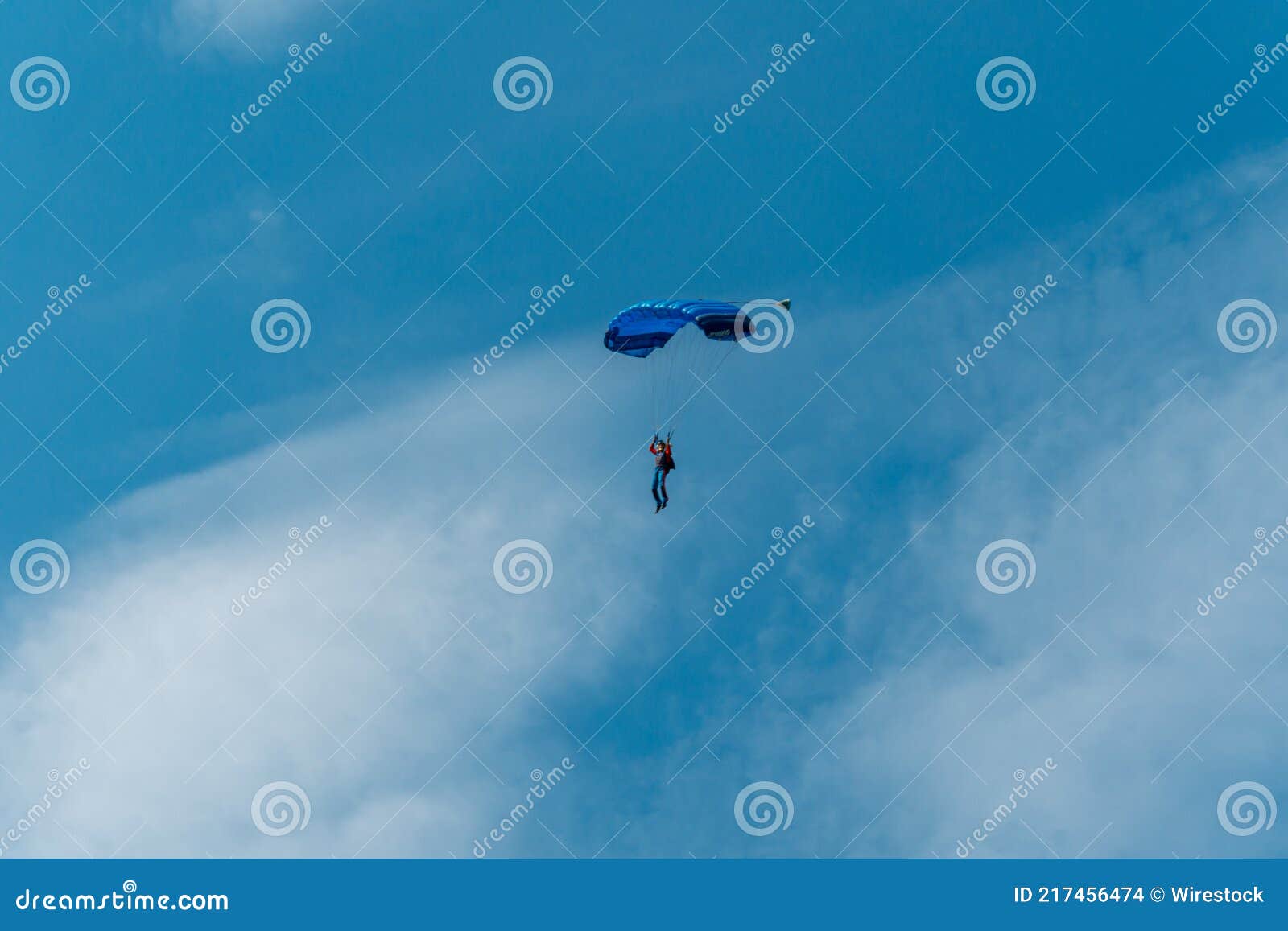 Distant Shot of a Skydiving Male Editorial Stock Image - Image of ...