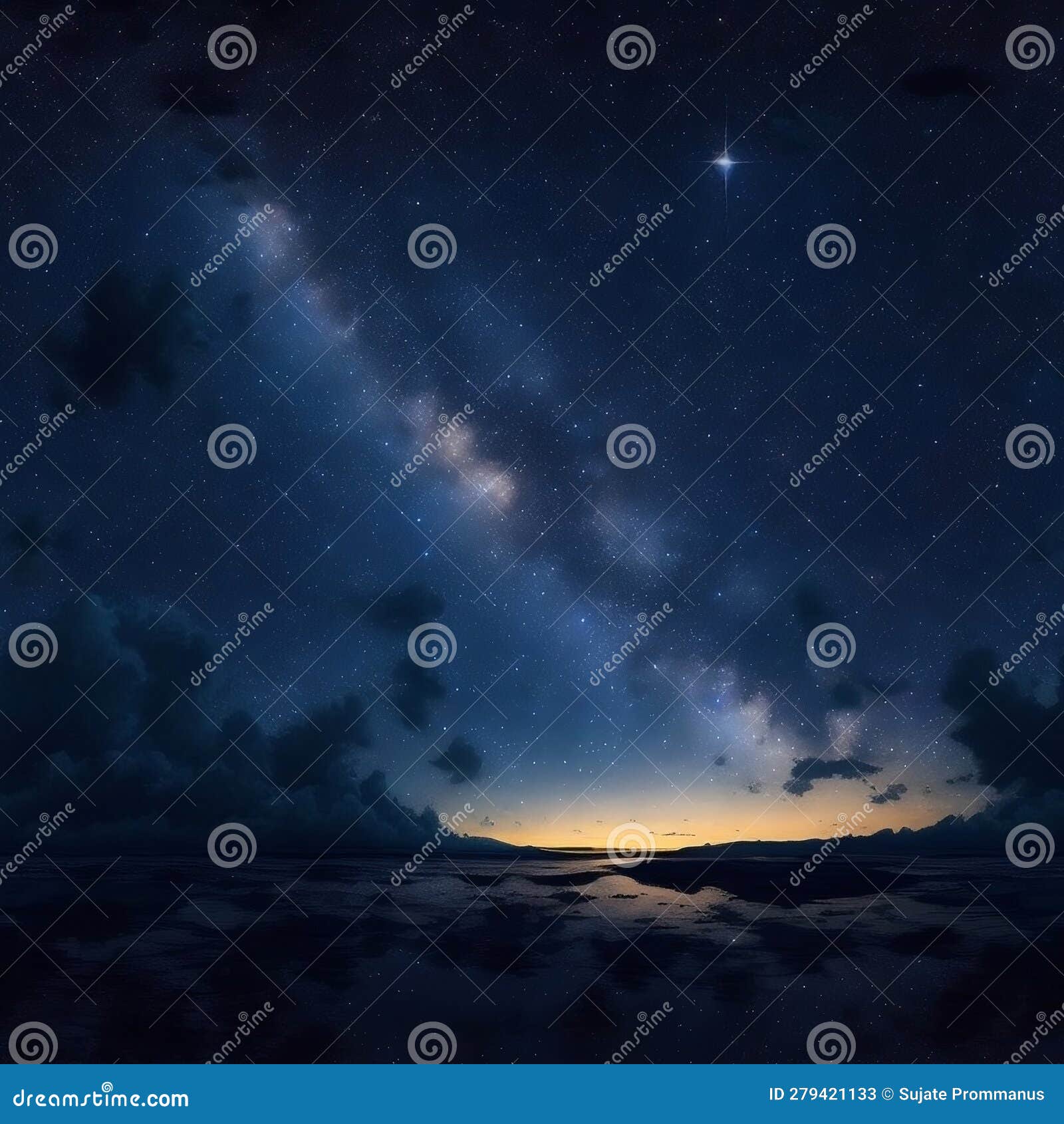 A Distant Sky with a Tiny Lost Star Stock Image - Image of long, light ...