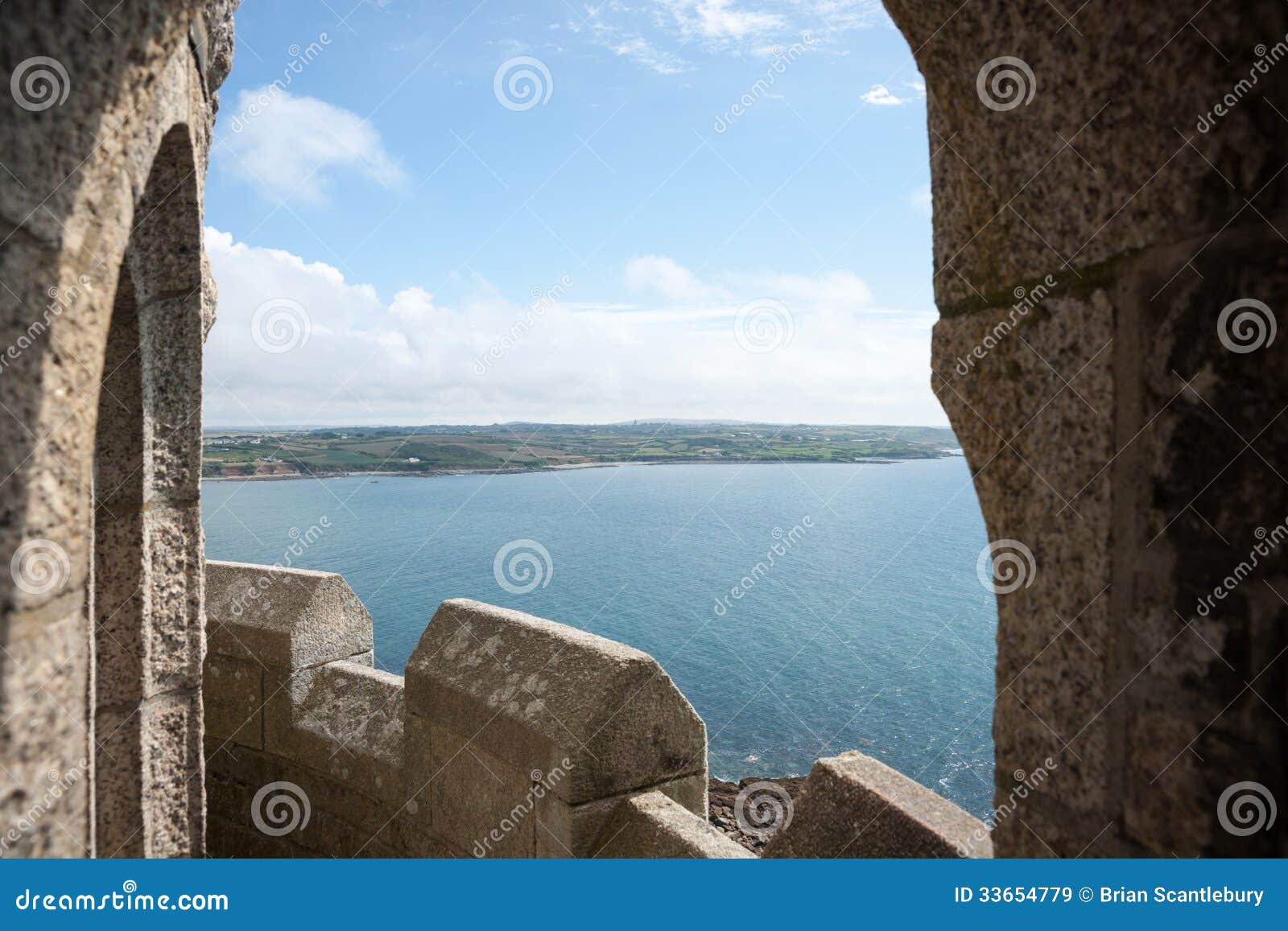 Distant view through arch stock image. Image of rural - 33654779