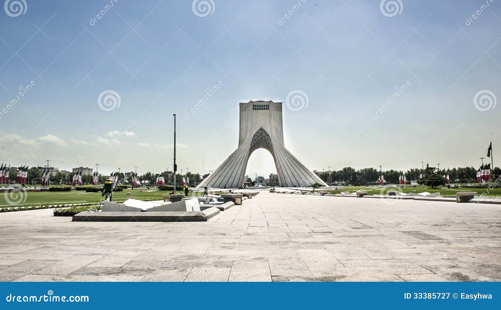 Distant View for Azadi Tower Stock Image - Image of blue, tehran: 33385727