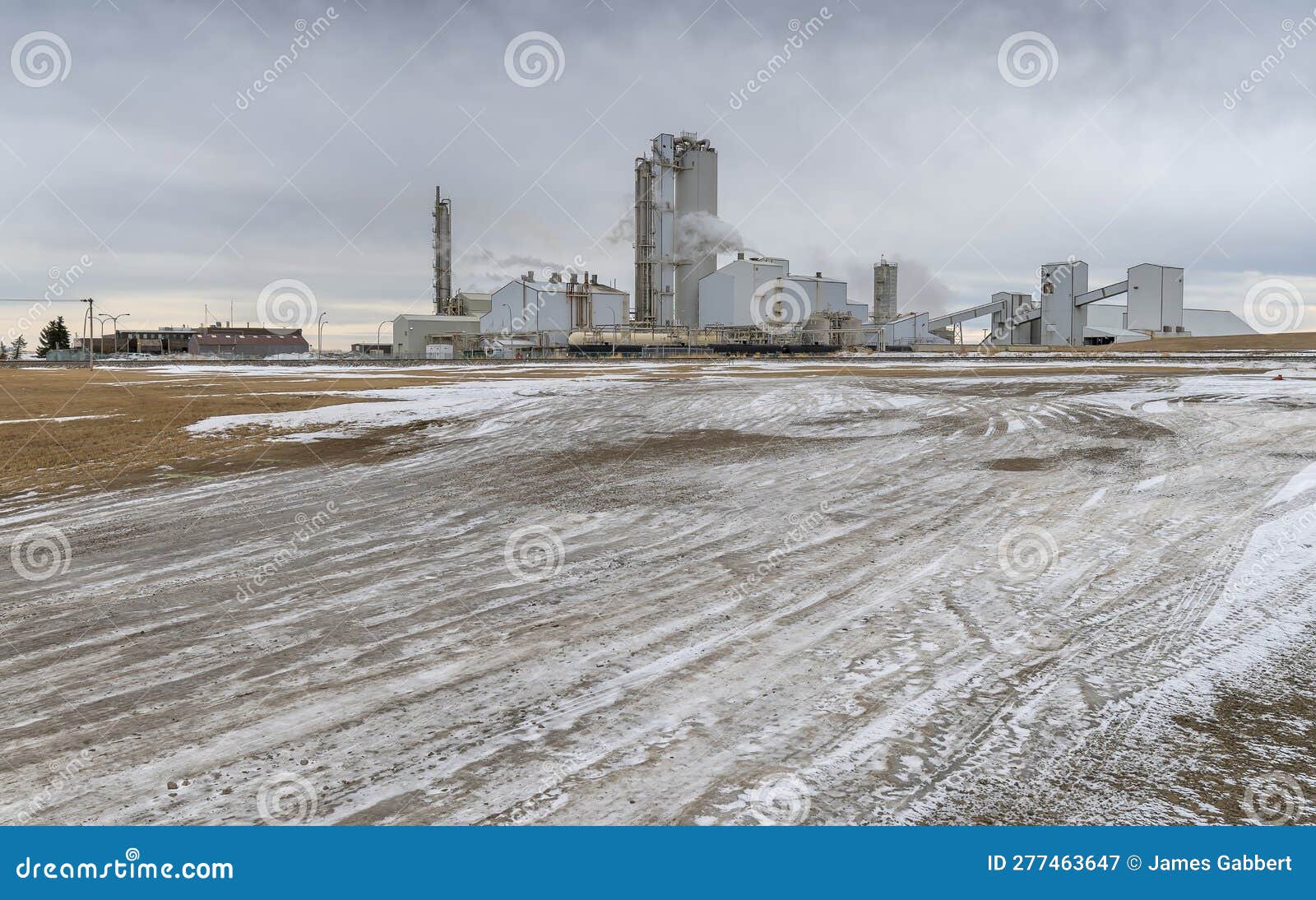 Distant View of a Dynamite Factory Stock Image - Image of plains ...