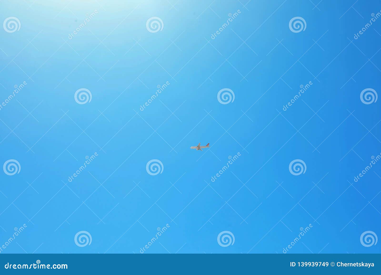 Distant View of Modern Airplane Stock Image - Image of service, season ...