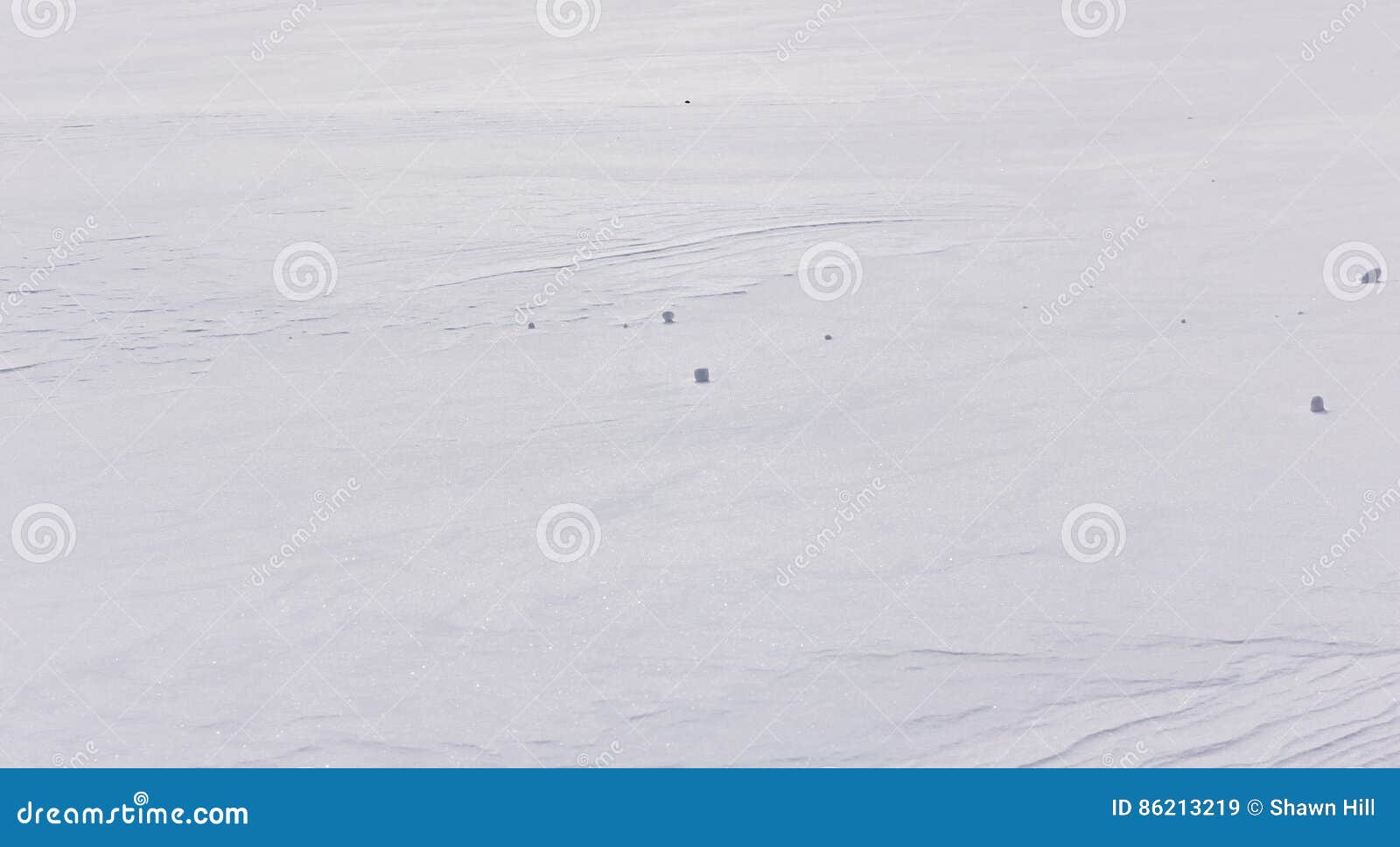 Distant View of Small Snow Clumps Stock Image - Image of land, freeze ...