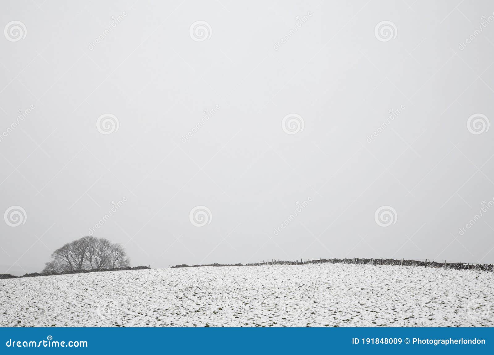 Distant View of Snowy Fields Stock Image - Image of alpine, scenery ...