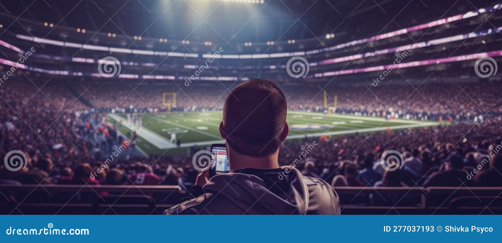 Distant View of Stadium Auditorium NFL Stadium Generative AI Stock ...