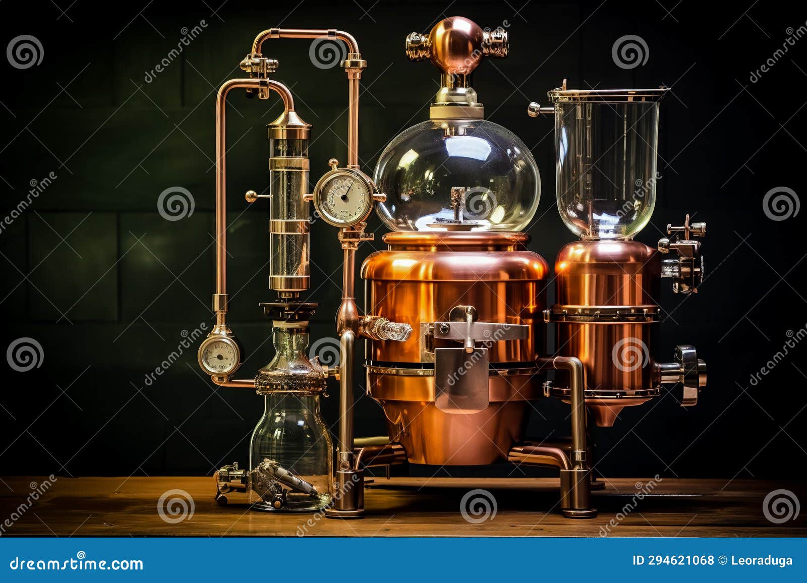 Distillation Apparatus for Making Spirits Indoors. Concept Stock ...