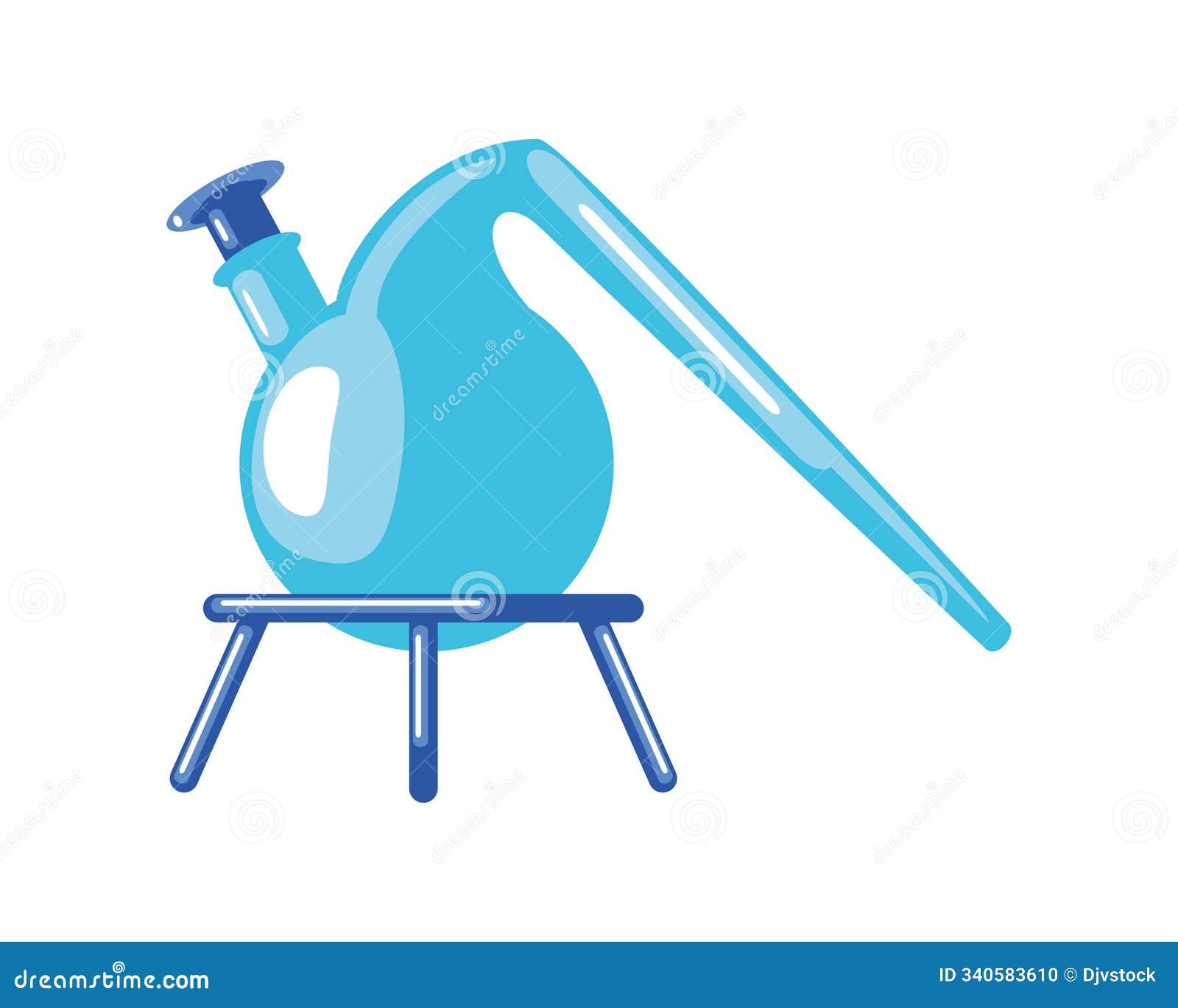Oil Distillation Flask For Chemical Reagents With Test Tube Using A ...