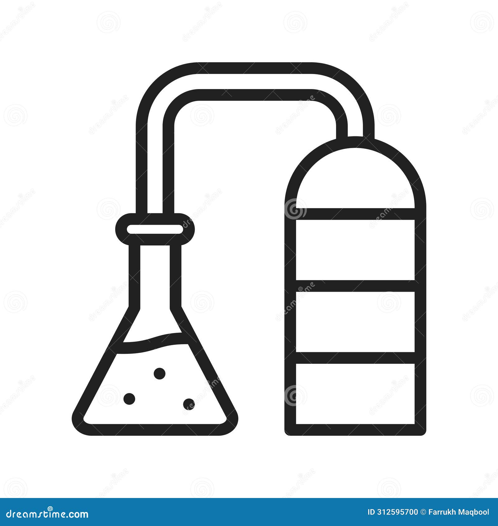 Distillation Icon. Beverage Production Process Line Symbol Stock Photo ...