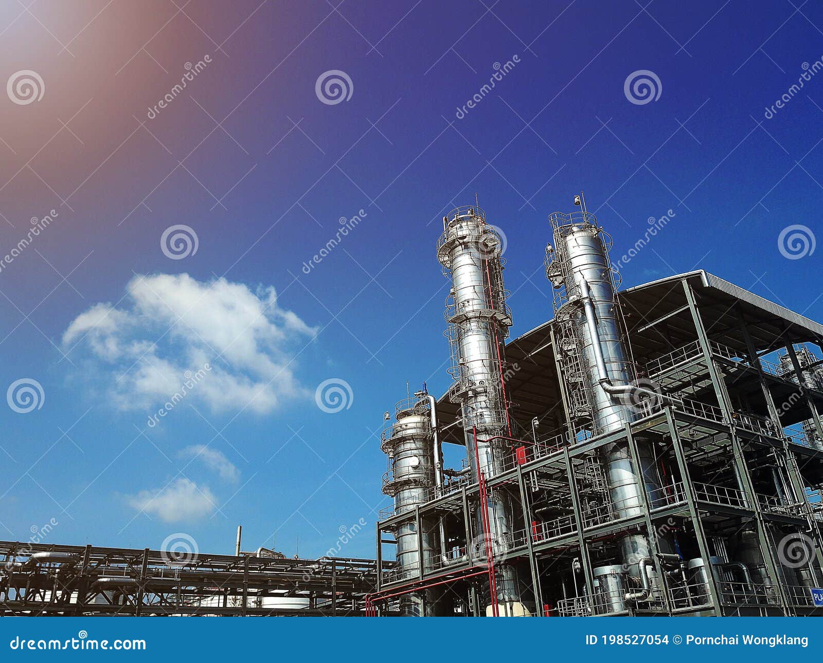 Distillation Plant of Alcohol Manufacturing Process, Industrial Plant ...