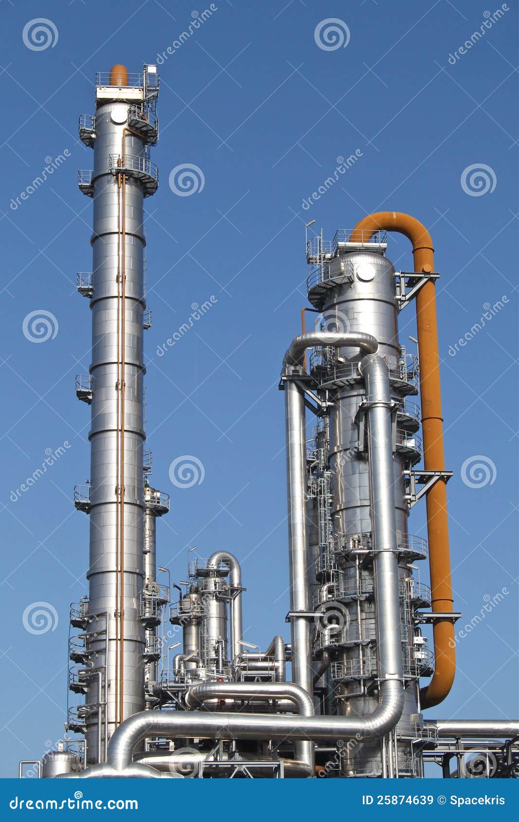Distillation towers stock image. Image of chemistry, chemical - 25874639