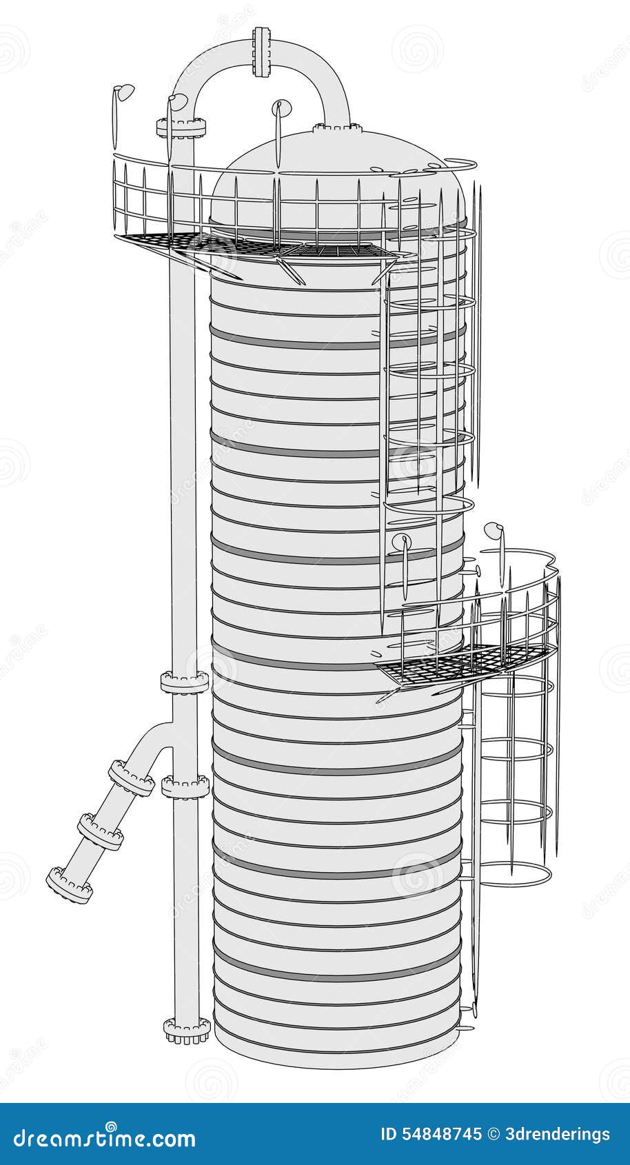 Distillation Unit stock illustration. Illustration of draw - 54848745