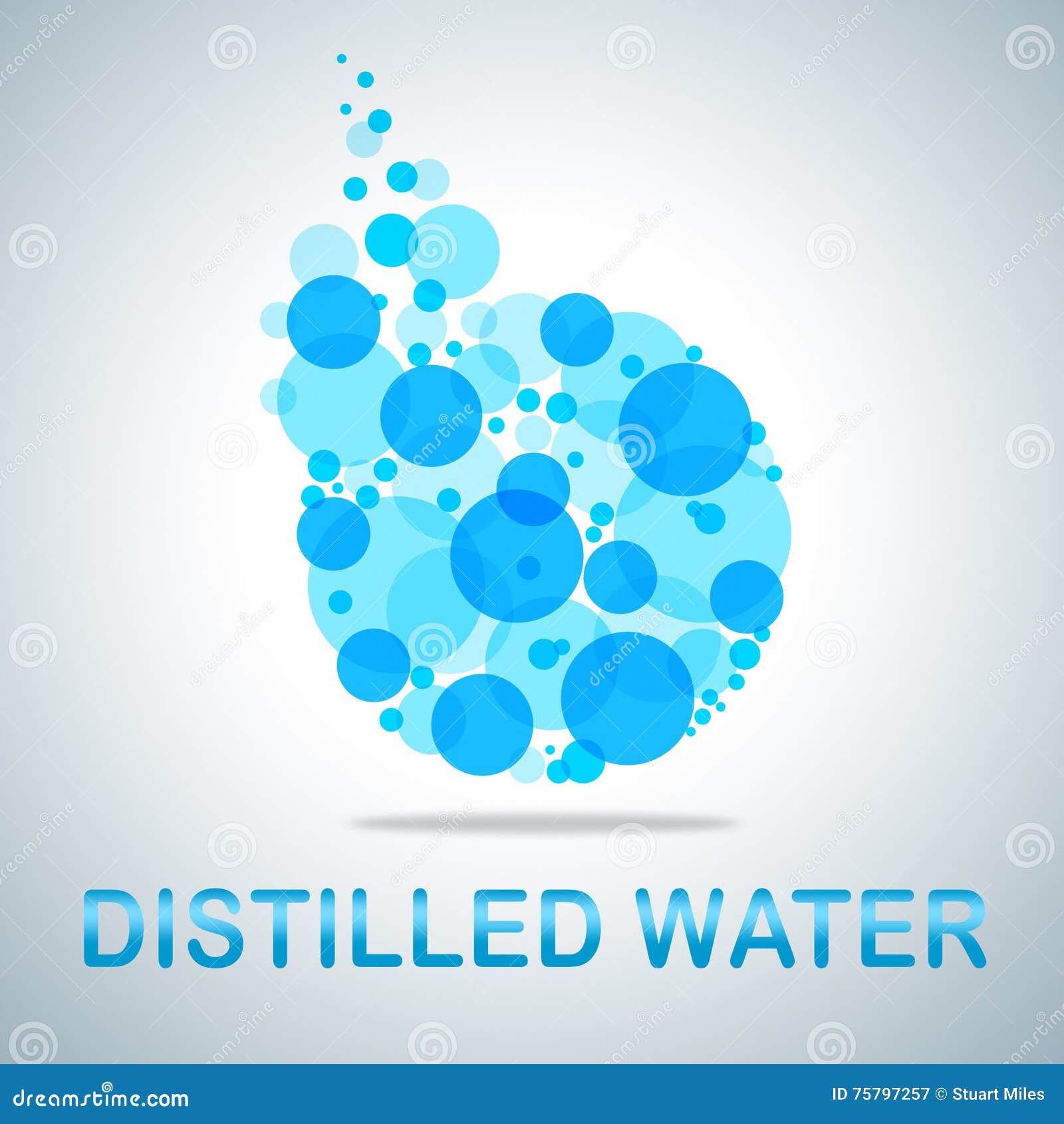 Distilled Water Represents Aqua Potable and Deionized Stock ...