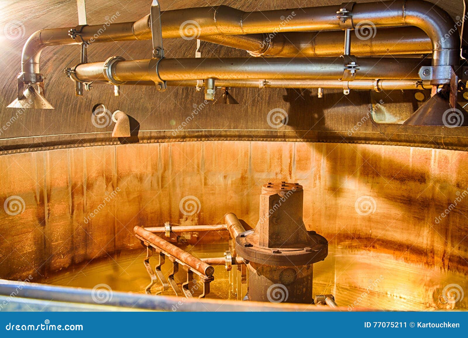 Distillery tanks brewery stock image. Image of pipe, kettle - 77075211