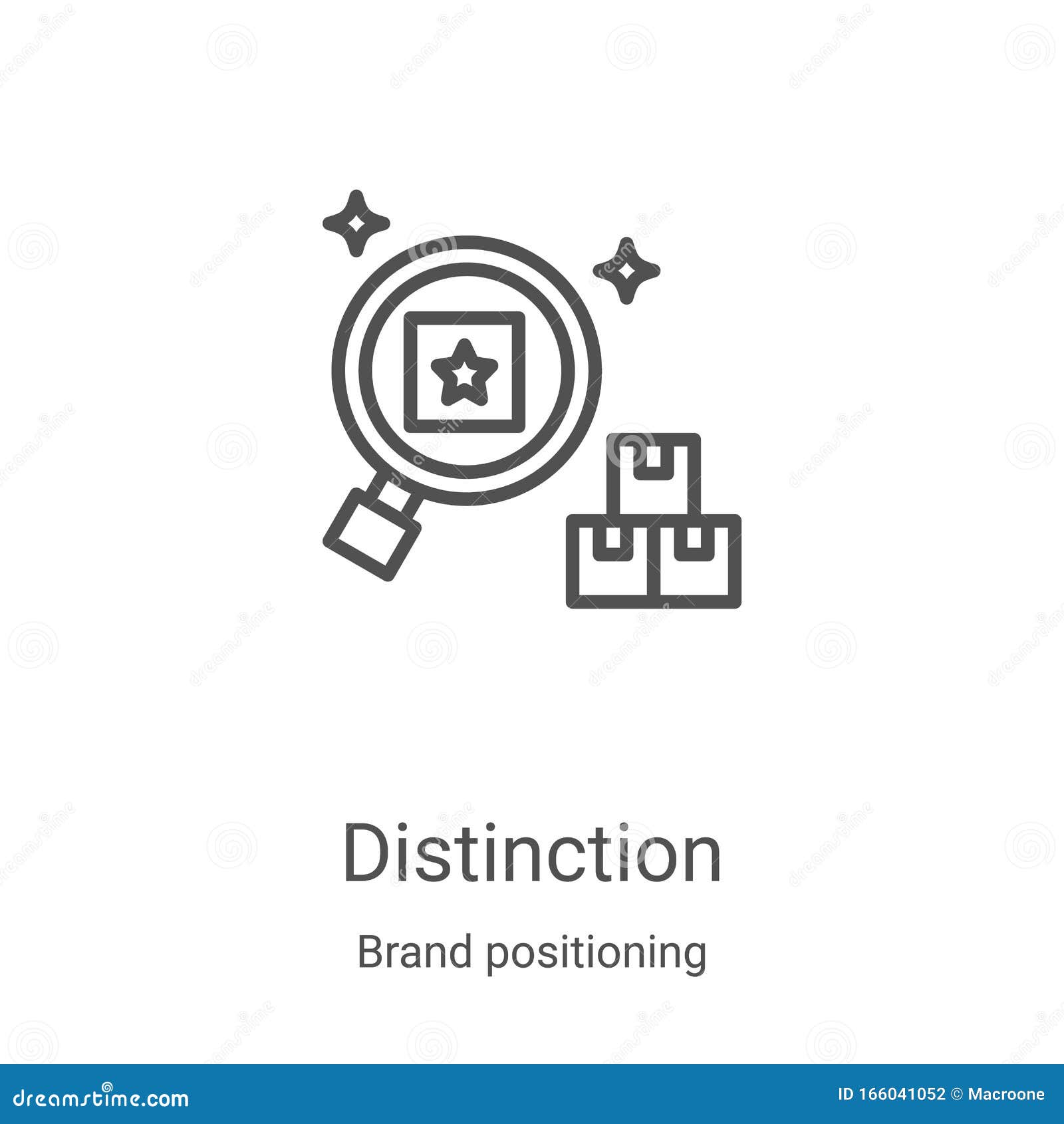 Distinction Icon Vector from Brand Positioning Collection. Thin Line ...