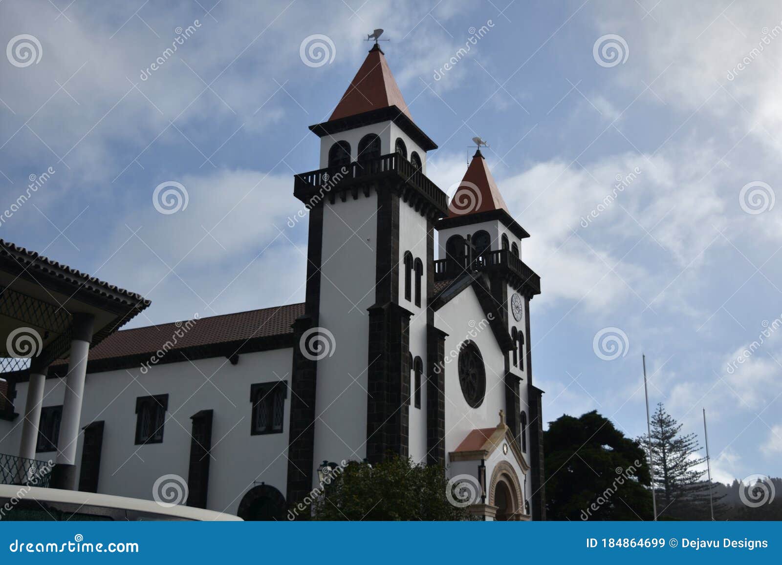 Distinctive Architecture To the Churches in the Azores Stock Image ...
