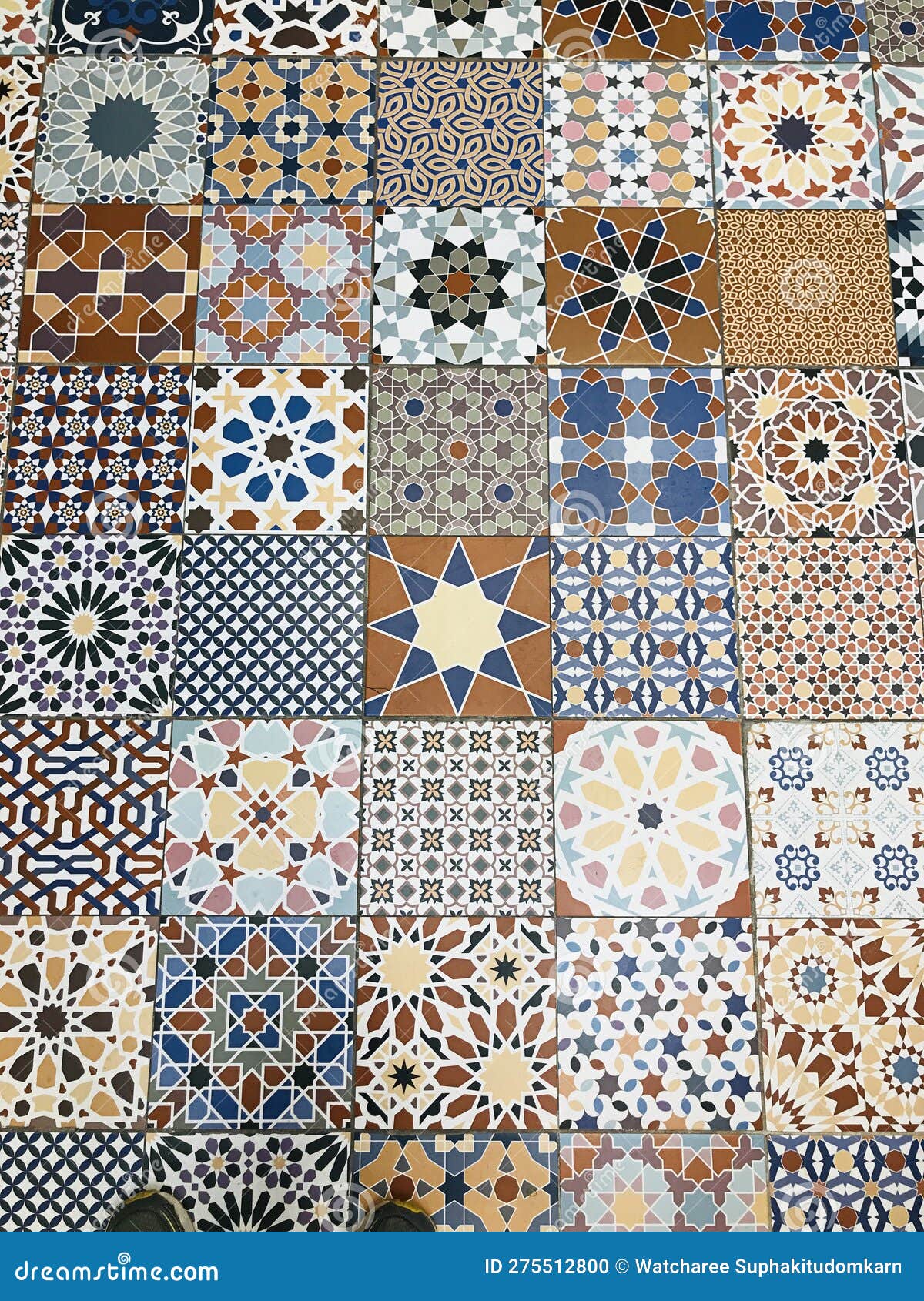 Distinctive and Colorful Patterns of Floor Tiles of Stores in Thailand ...