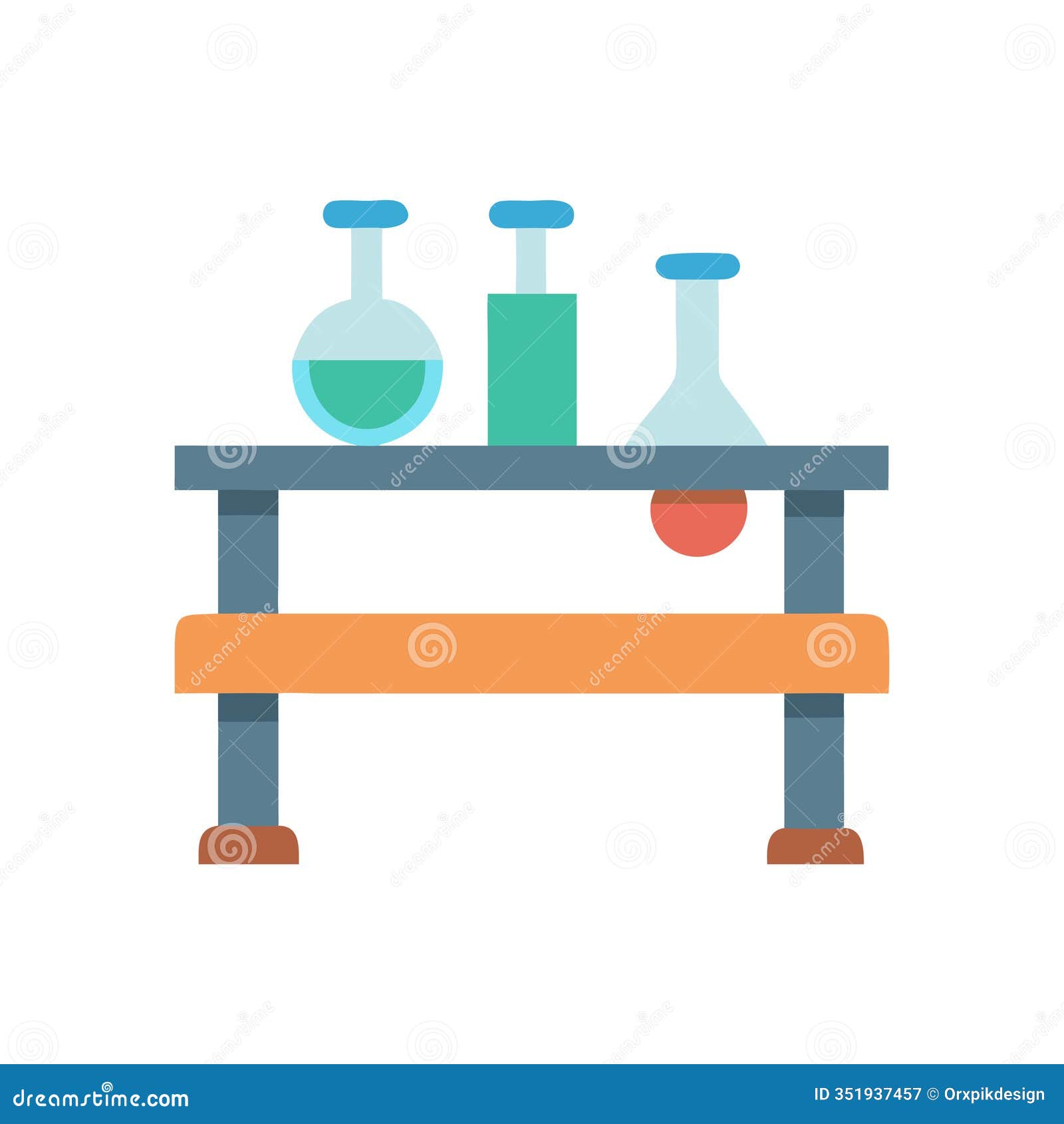 Lab Bench Experiment Vector Background | CartoonDealer.com #251988646