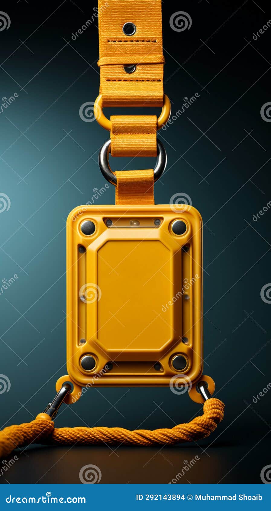 Distinctive ID Yellow Cord, Space for Name, Text on Badge for ...