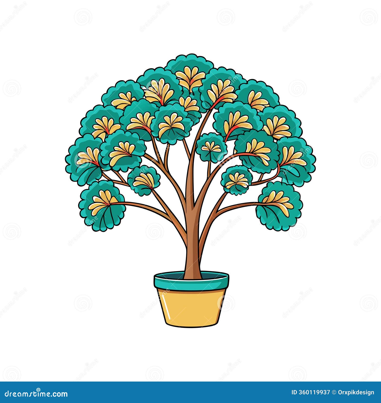 Mimosa Tree. Pineapple Tree Vector Illustration | CartoonDealer.com ...