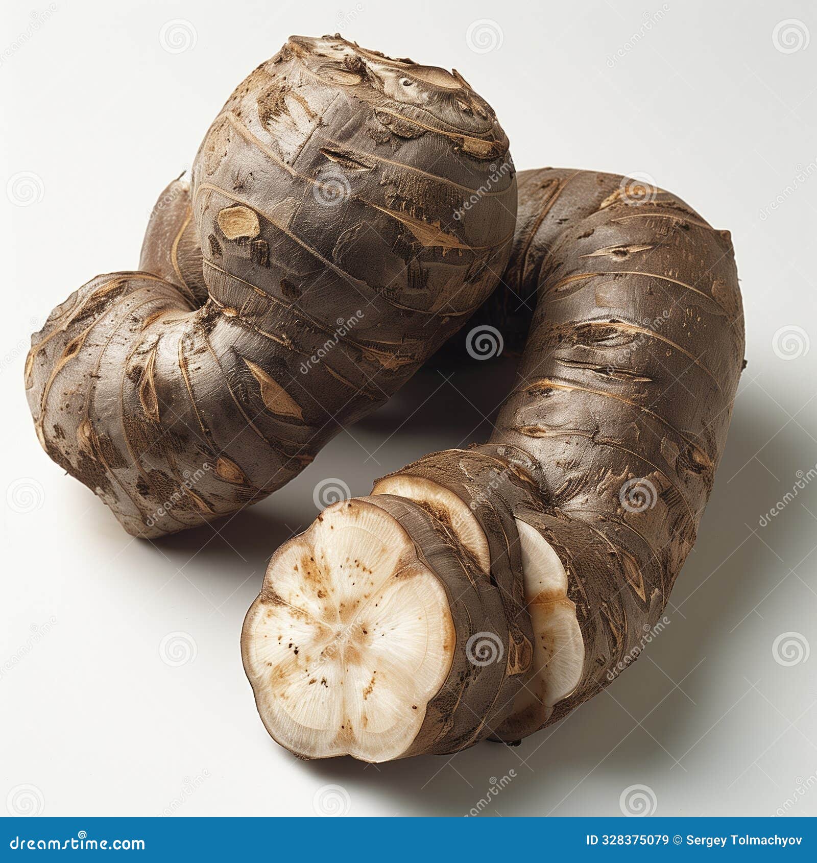 Unique Edible Root Vegetable with Swirling Shape and Natural Texture on ...