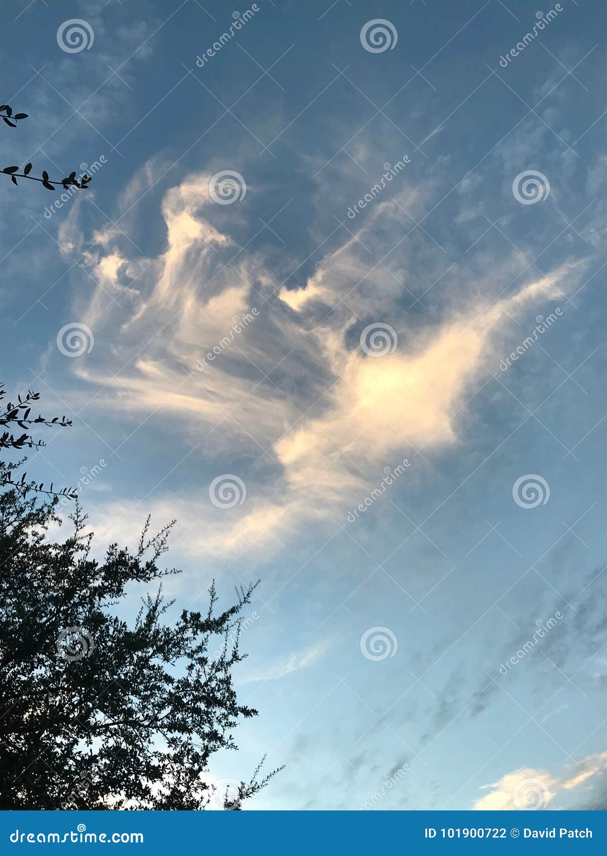 A Distinctive Shape of Clouds in the Sky Stock Photo - Image of clouds ...