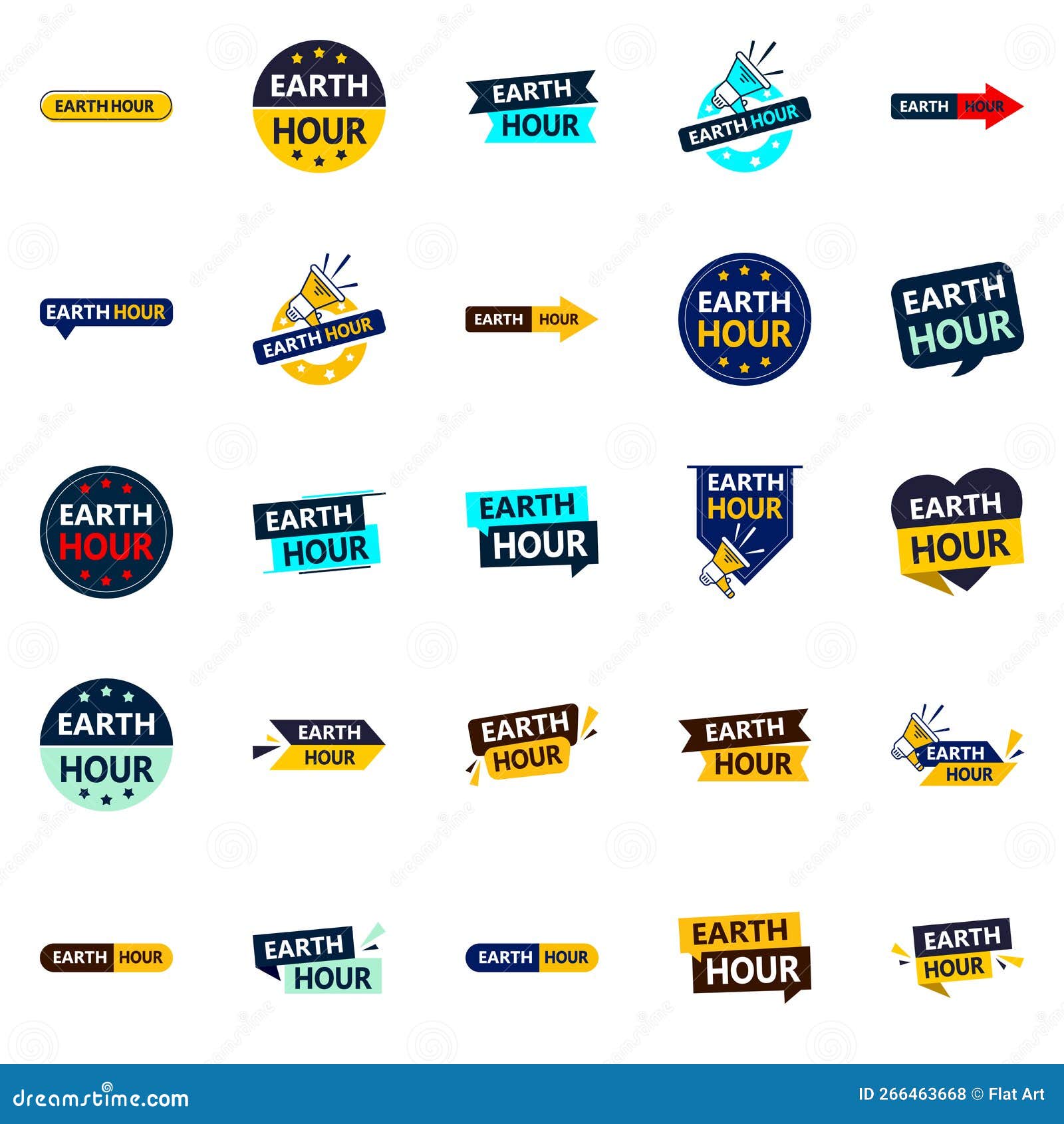 25 Distinctive Vector Designs in the Earth Hour Bundle Perfect for ...