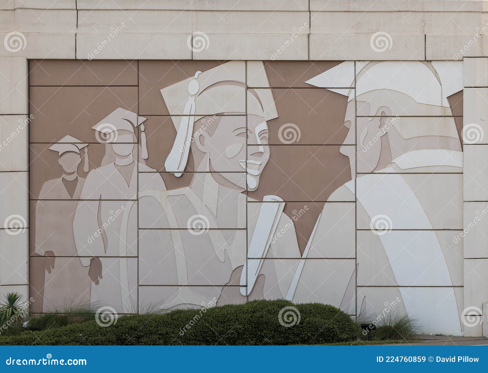 Distinctive Wall Mural Featuring a Student Graduating Along Interstate ...
