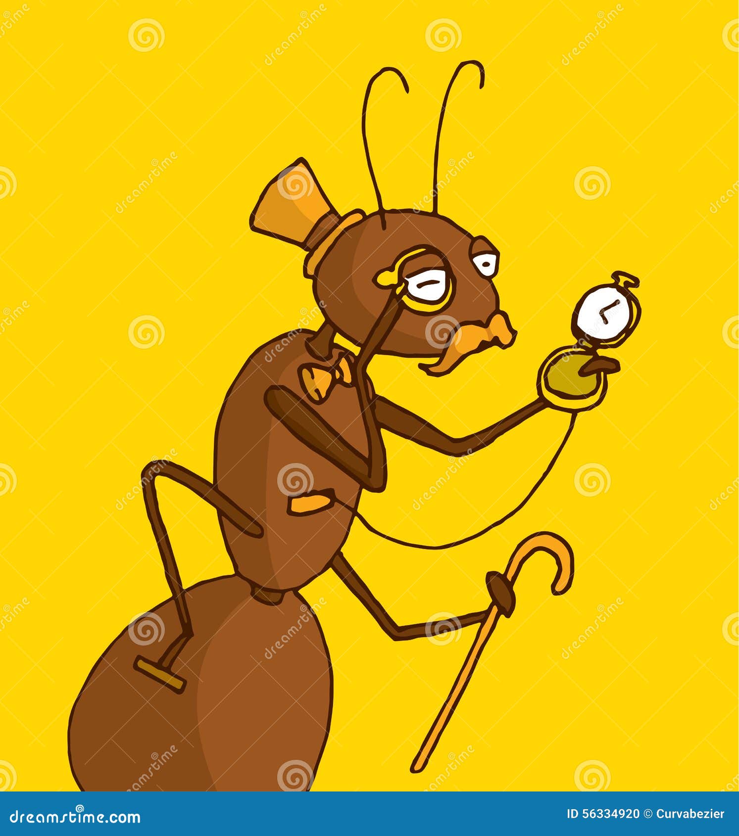 Distinguished Ant Expert in Antiques Stock Vector - Illustration of ...