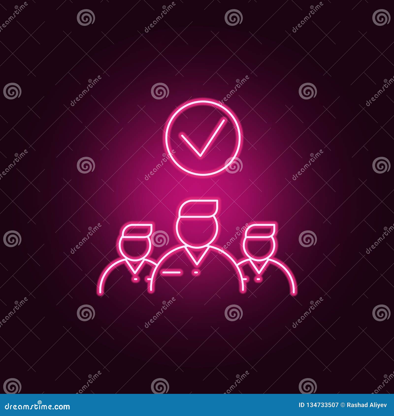 Distinguished Employee Icon. Elements of Interview in Neon Style Icons ...