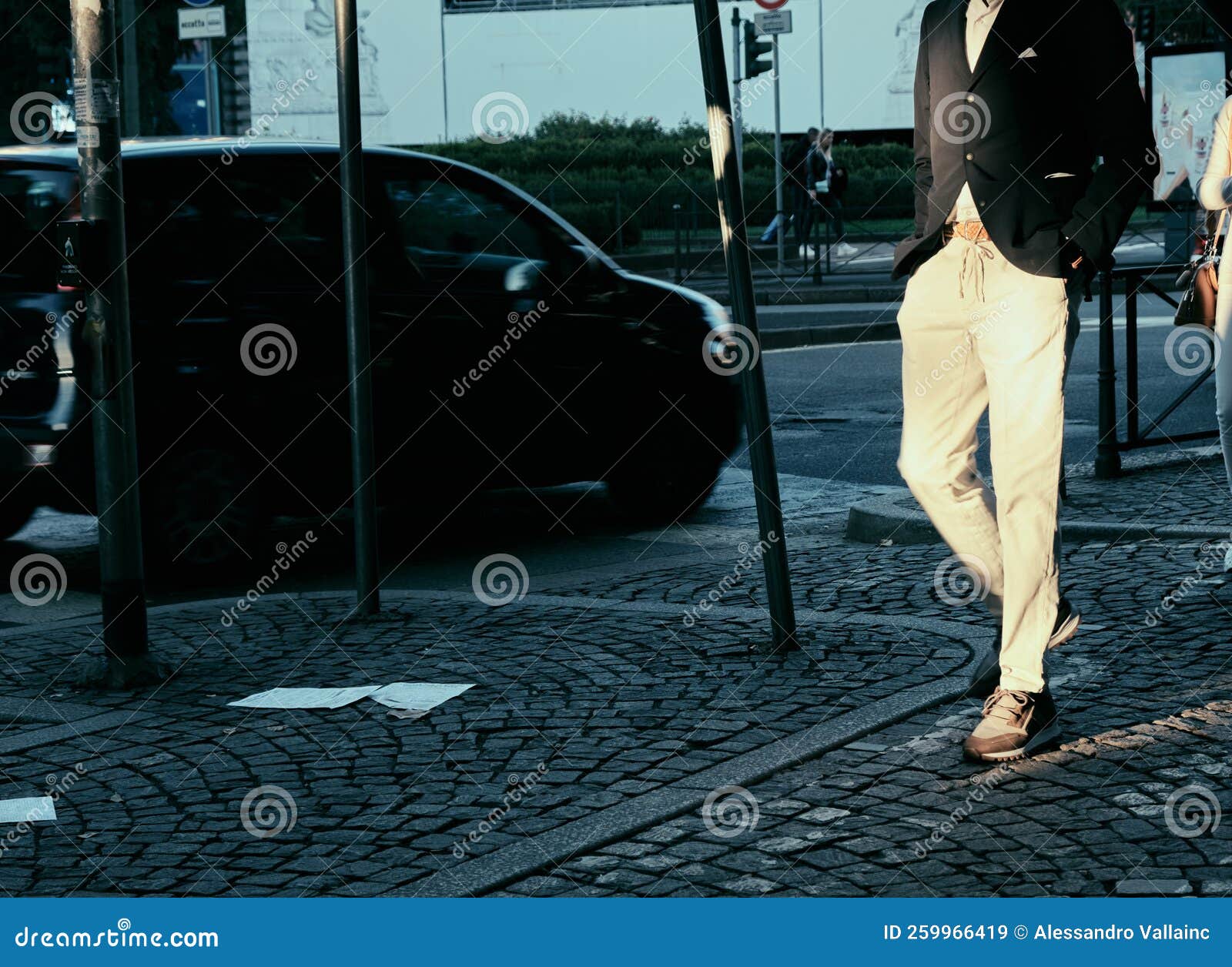 Distinguished Gentleman Elegant Man Walking in the Street Stock Image ...