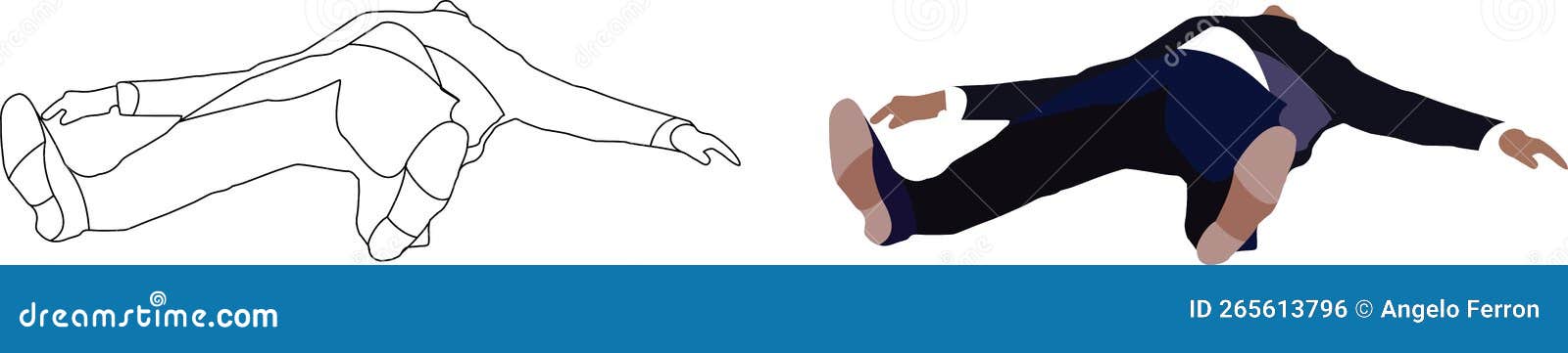 Distinguished Person Lying on the Ground Rest Unconscious Stock ...