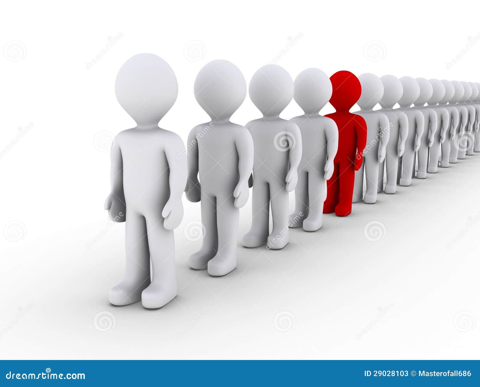 Distinguishing in a Line of People Stock Illustration - Illustration of ...
